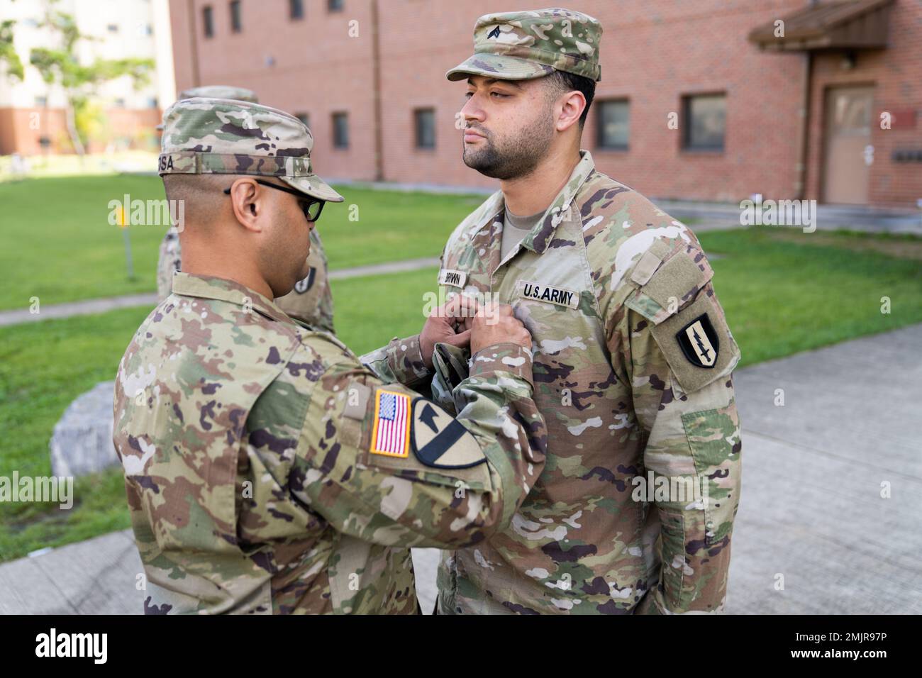 U.S. Army Soldier Sgt. Brown gets promoted to Staff Sgt. He has been an ...