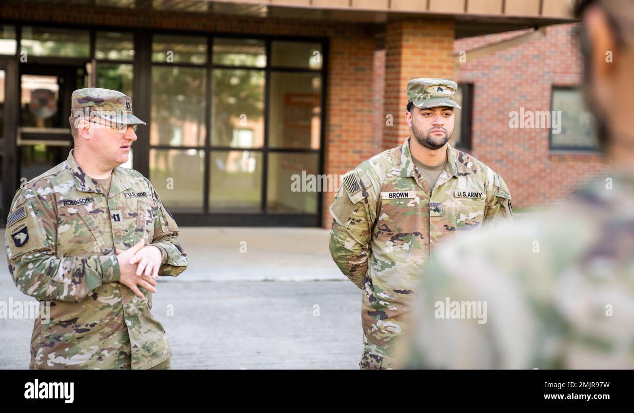 U.S. Army Soldier Sgt. Brown gets promoted to Staff Sgt. He has been an ...