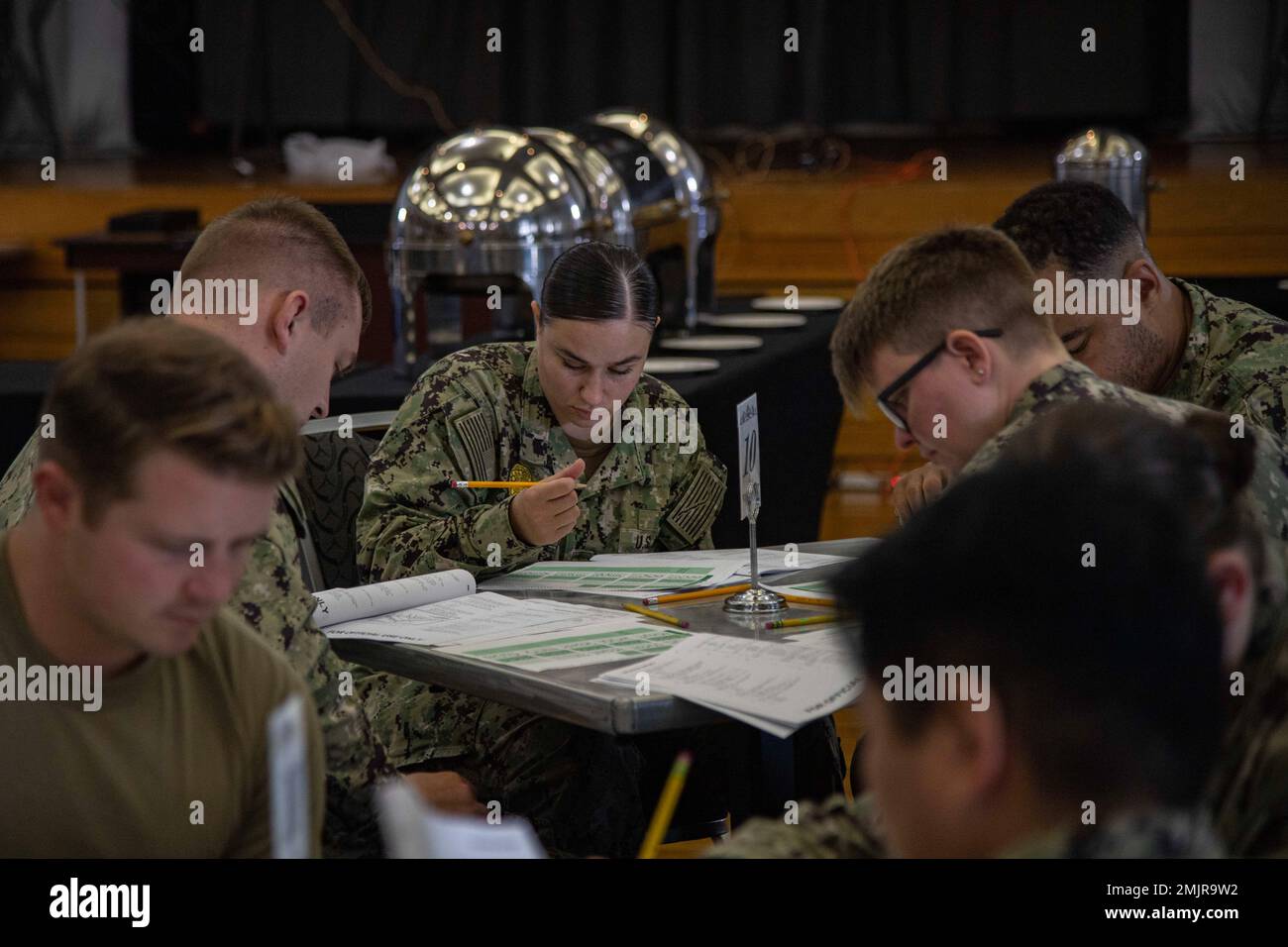 Sailors take the Petty Officer 1st Class Navy-wide advancement exam ...