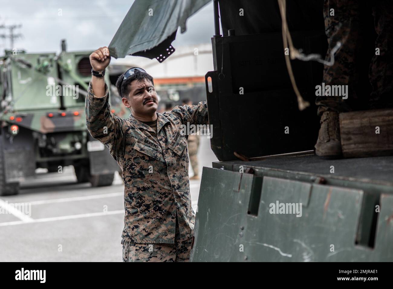 U.S. Marine Corps Lance Cpl. Jonathan Moreno a motor vehicle operator ...