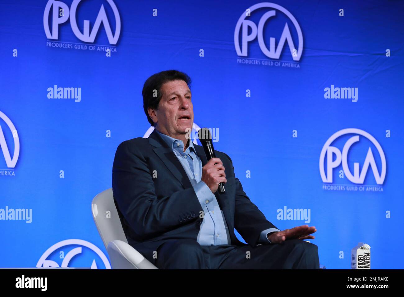 Peter Roth speaks at the Produced By Conference at Warner Bros. Studios ...