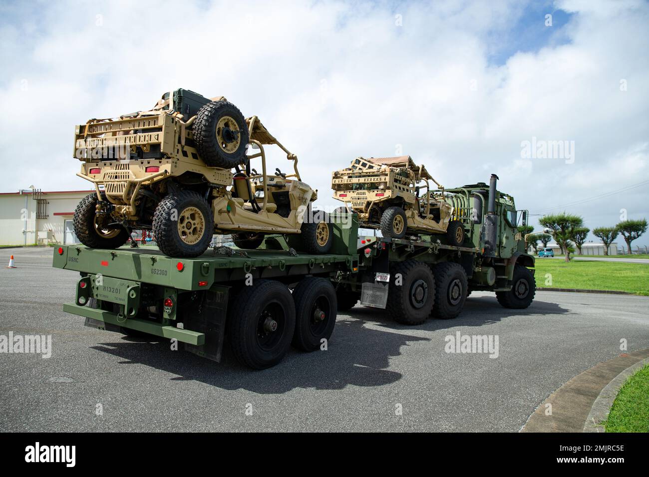 A U.S. Marine Corps Medium Tactical Vehicle Replacement with 3d Marine ...