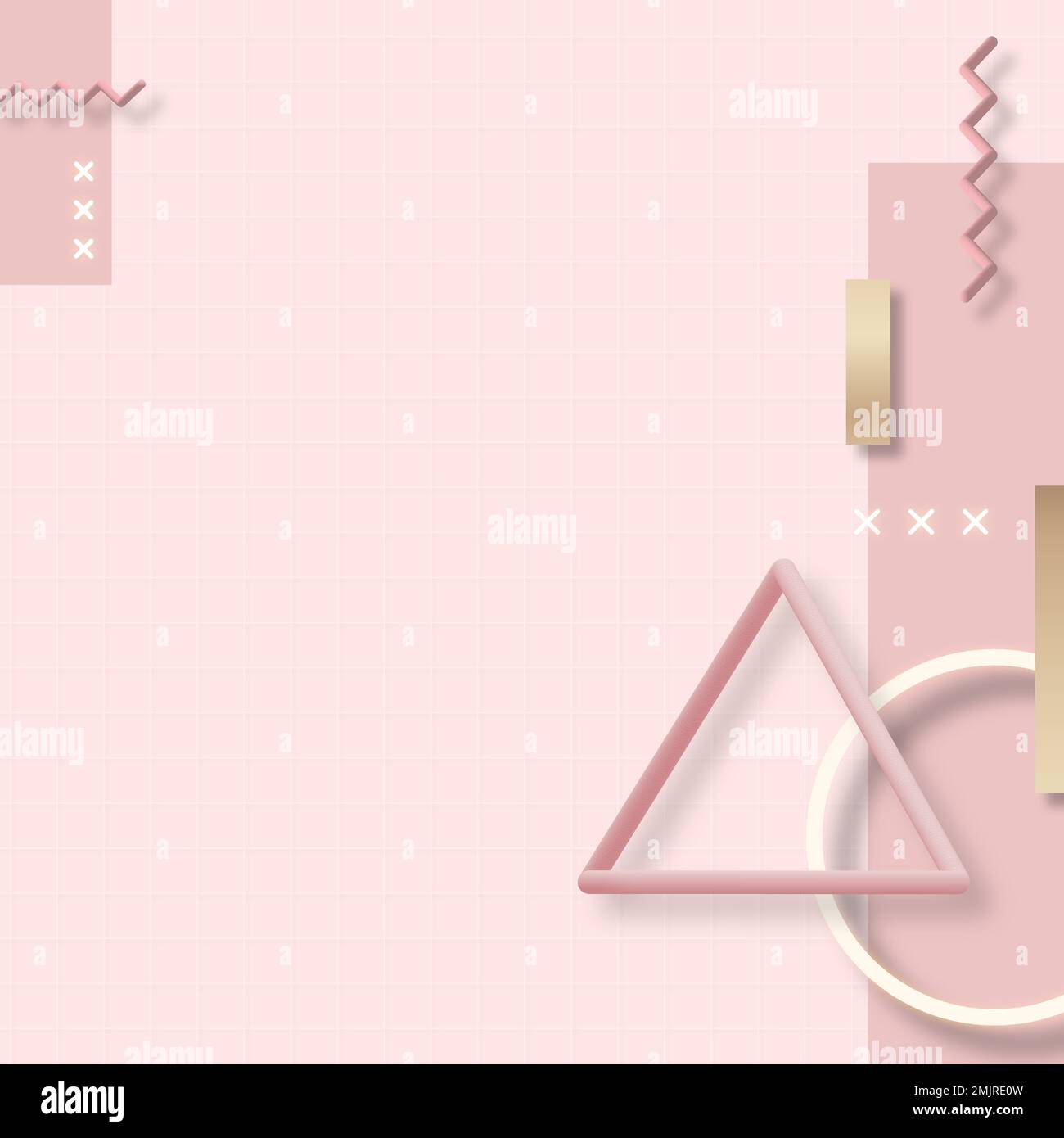 Pink geometric Memphis design element vector Stock Vector Image & Art ...