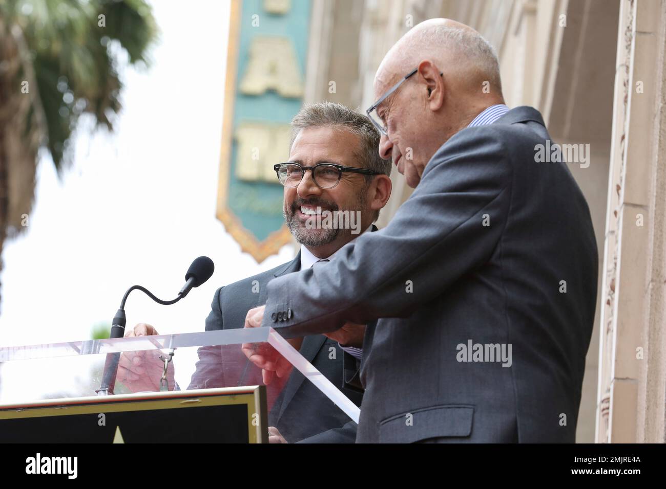 Steve Carell and Alan Arkin speak at the ceremony honoring Alan Arkin ...