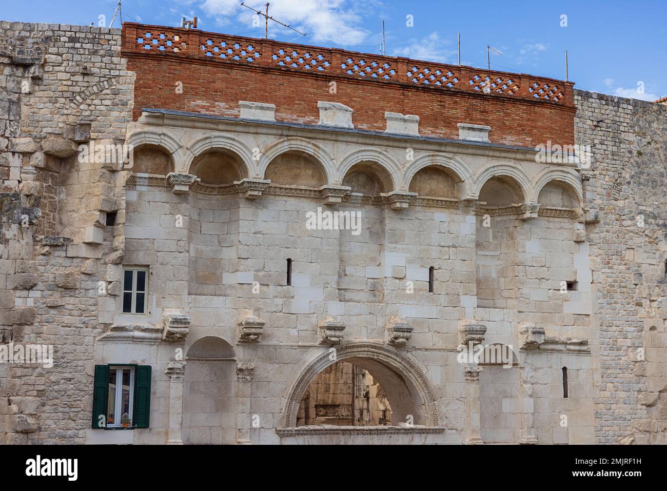 The Golden Gate or Porta Aurea, the north entrance of Diocletian's ...