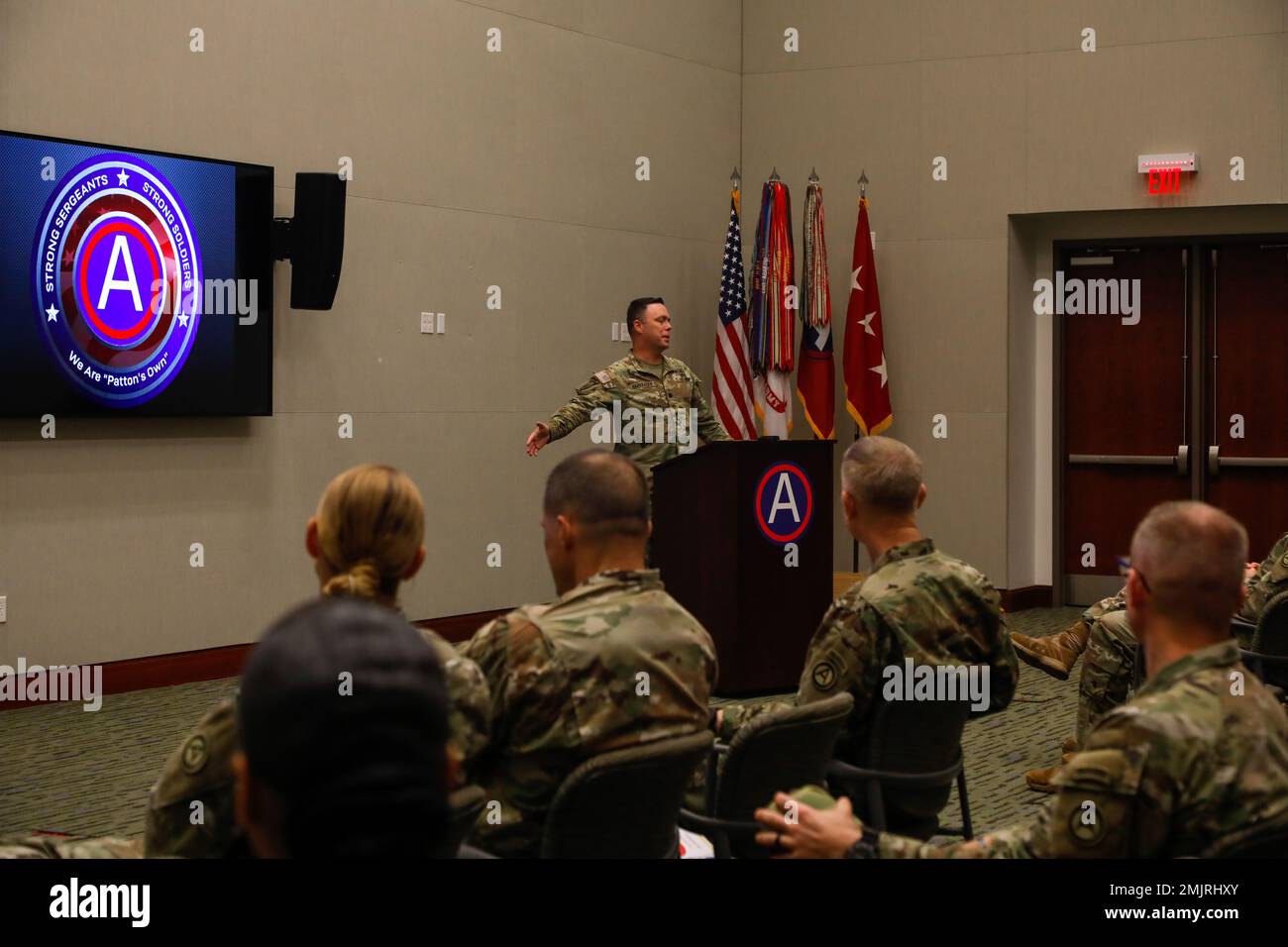 Lt. Col. Todd Harkrader, the commander of Headquarters and Headquarters ...