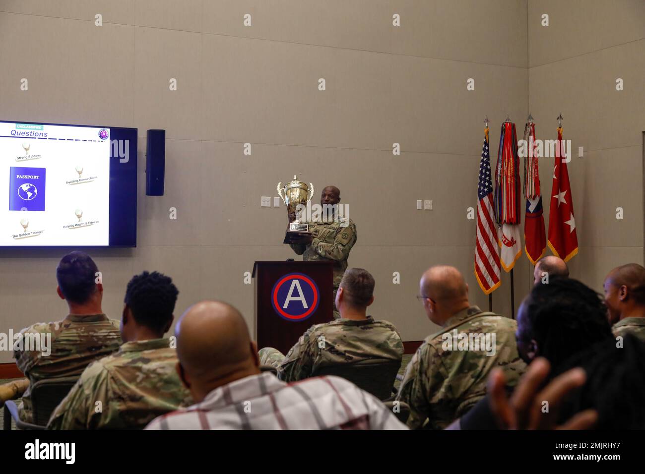 Command Sgt. Maj. Carlos Evans, senior enlisted leader for Headquarters ...