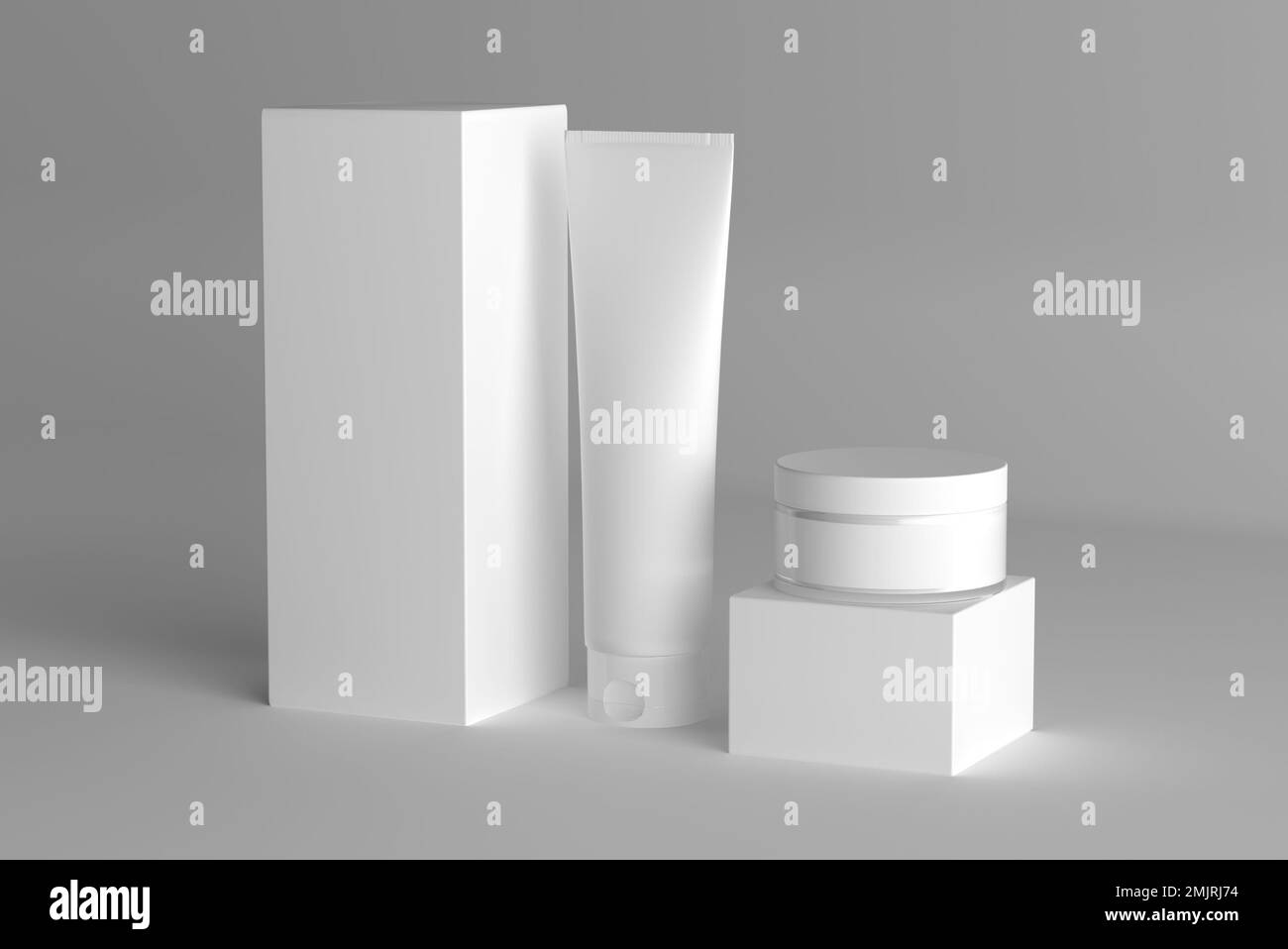 3d rendering, packaging template for cosmetics and medicines, mockup ...