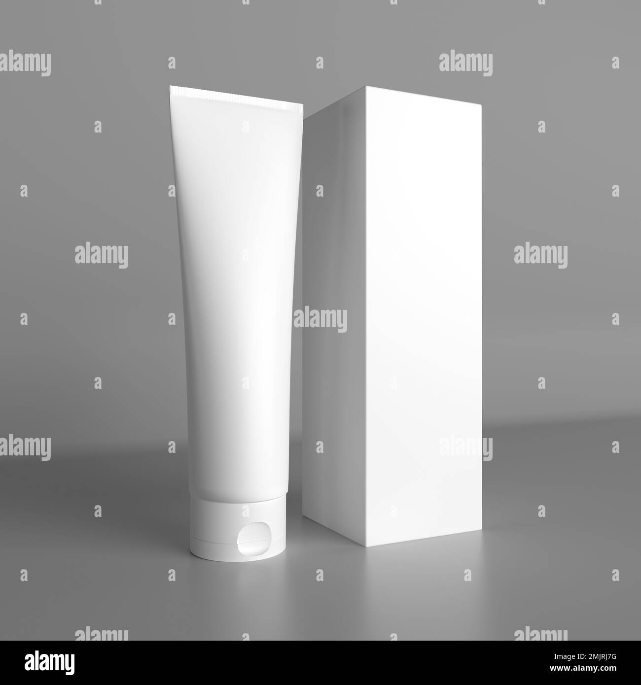 3d rendering, packaging template for cream or cosmetics with box ...