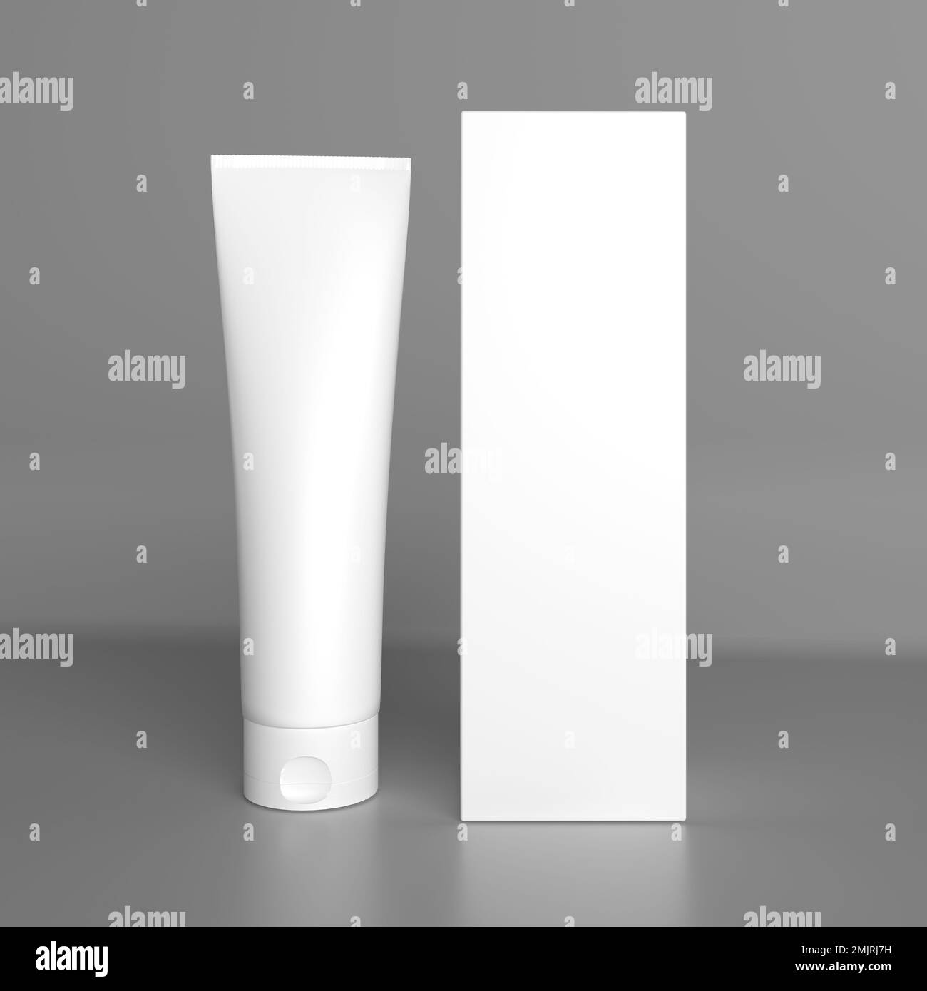 3d rendering, packaging template for cream or cosmetics with box ...