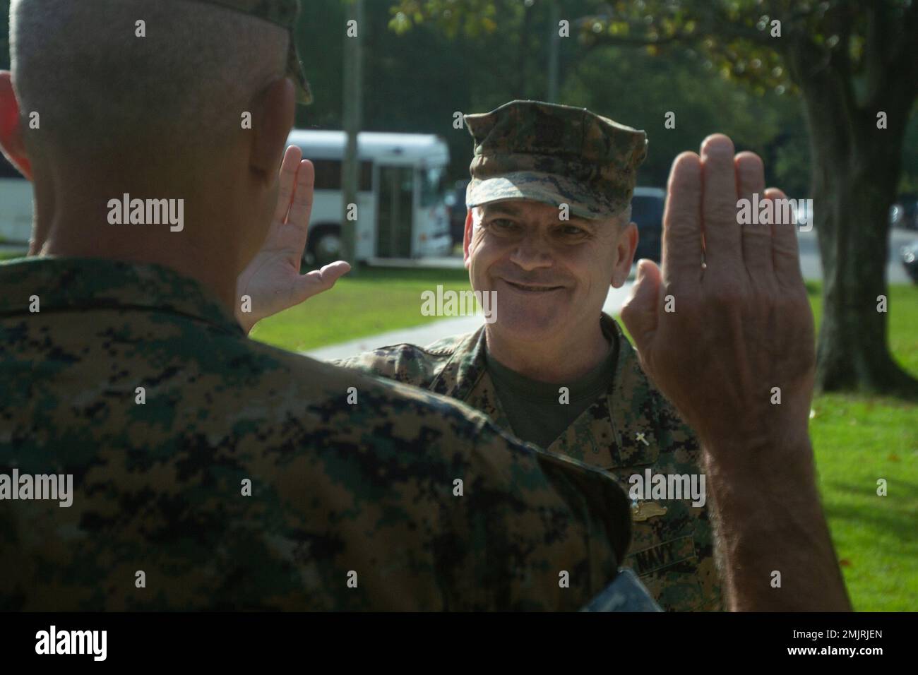 U.S. Navy Cmdr. James M. Peugh, the command chaplain with Marine Corps ...
