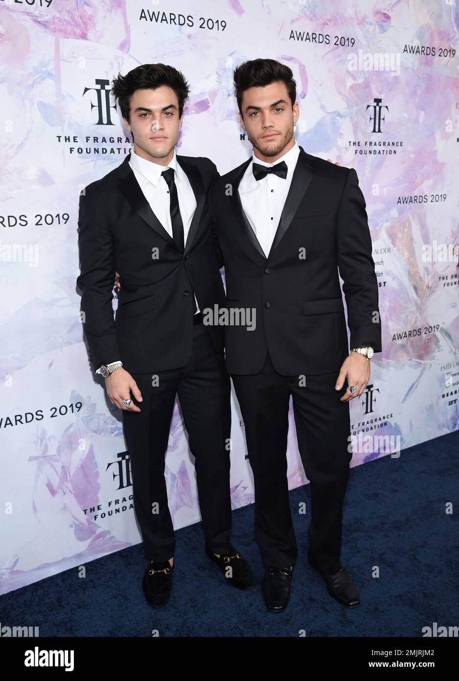 Actors Grayson Dolan, left, and Ethan Dolan attend the Fragrance ...