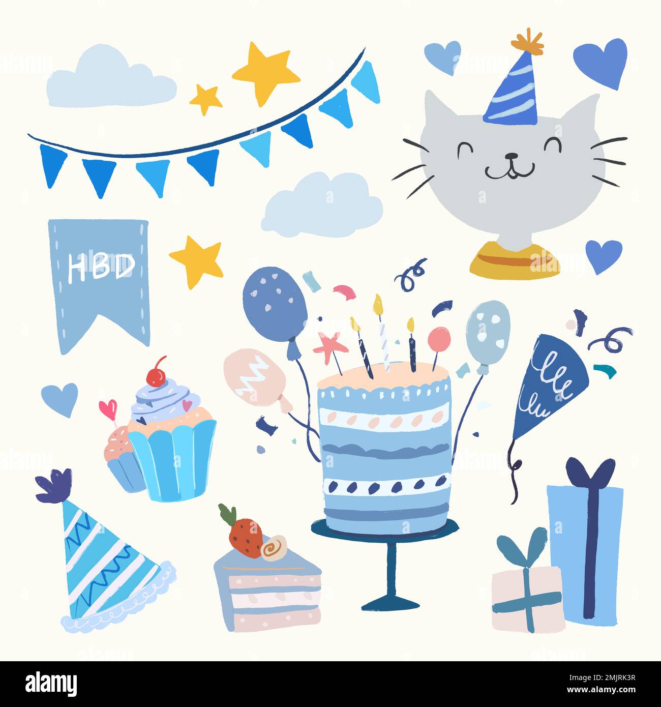 Celebration party sticker vector set Stock Vector Image & Art - Alamy