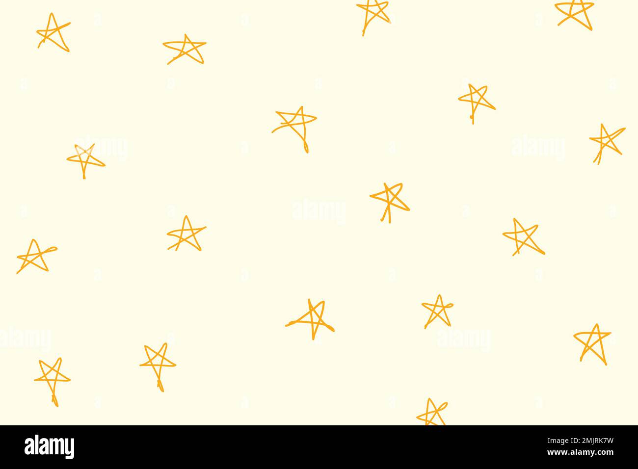 Doodle background, yellow star pattern design vector Stock Vector Image ...