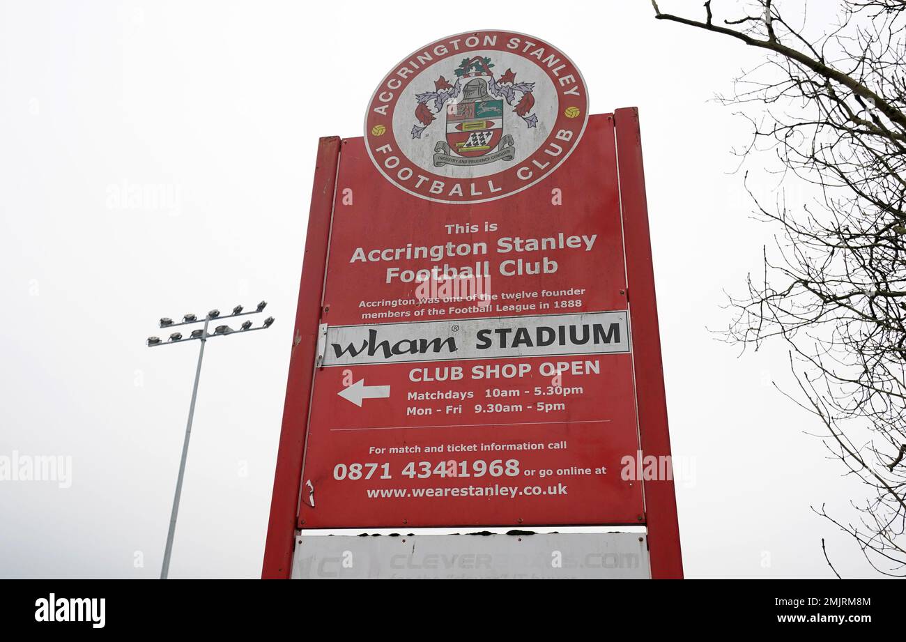 Accrington stanley and sign hi-res stock photography and images - Alamy