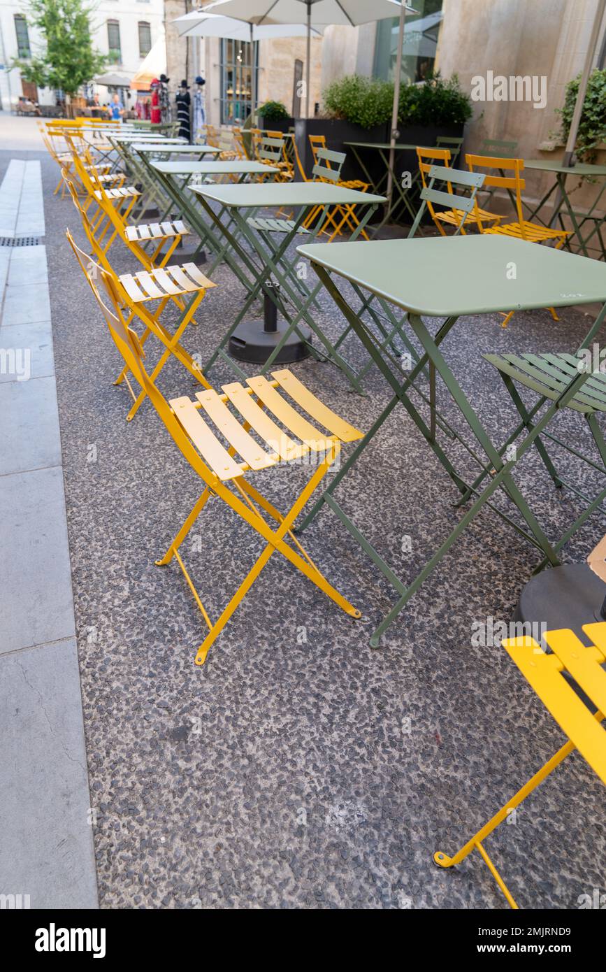 Charming south medieval city sidewalk cafe outdoor restaurant cafe ...