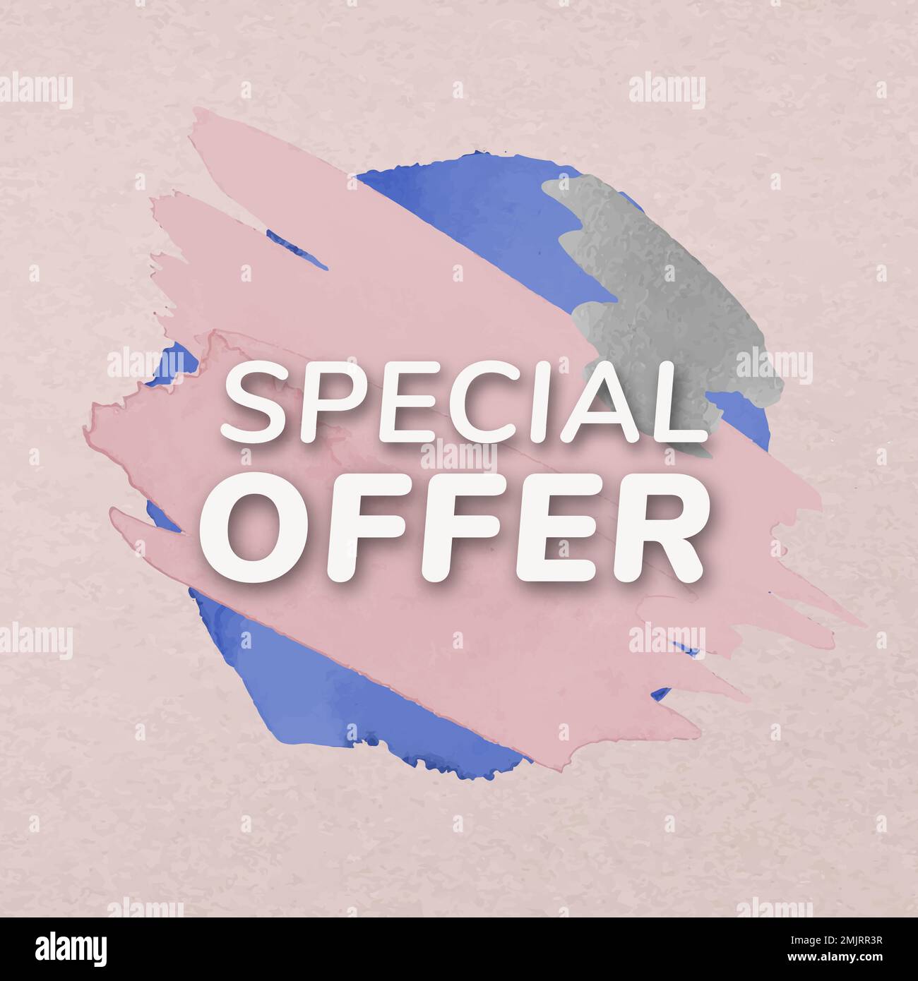 Special offer badge sticker, paint texture, shopping image vector Stock ...