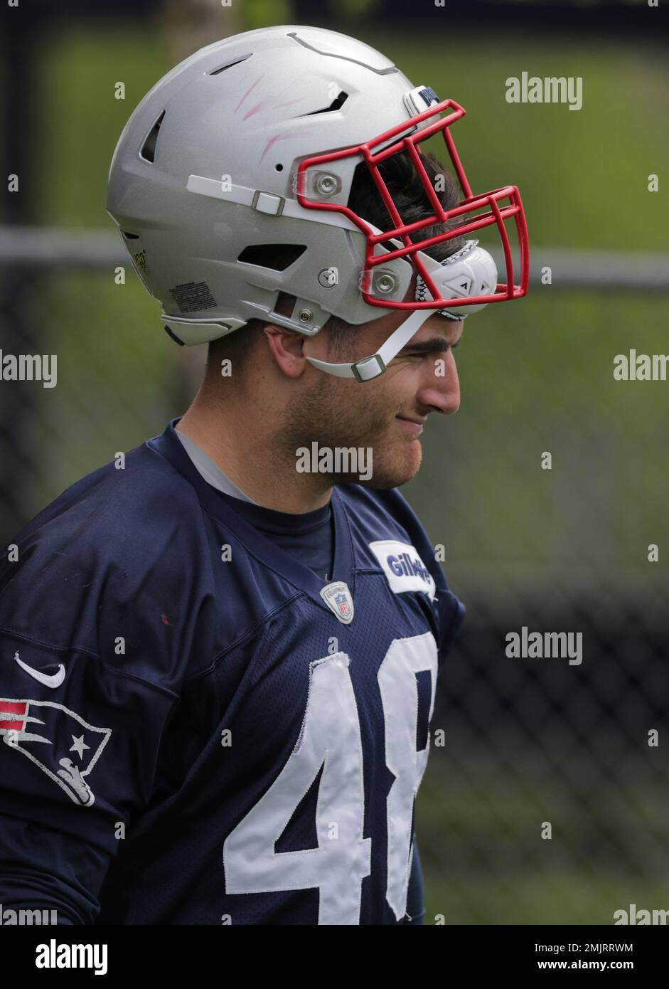 New England Patriots linebacker Calvin Munson during an NFL football ...