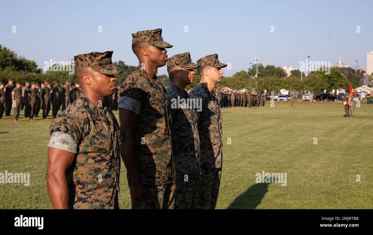 U.S. Marines assigned to Headquarters Battalion, Marine Forces Reserve ...