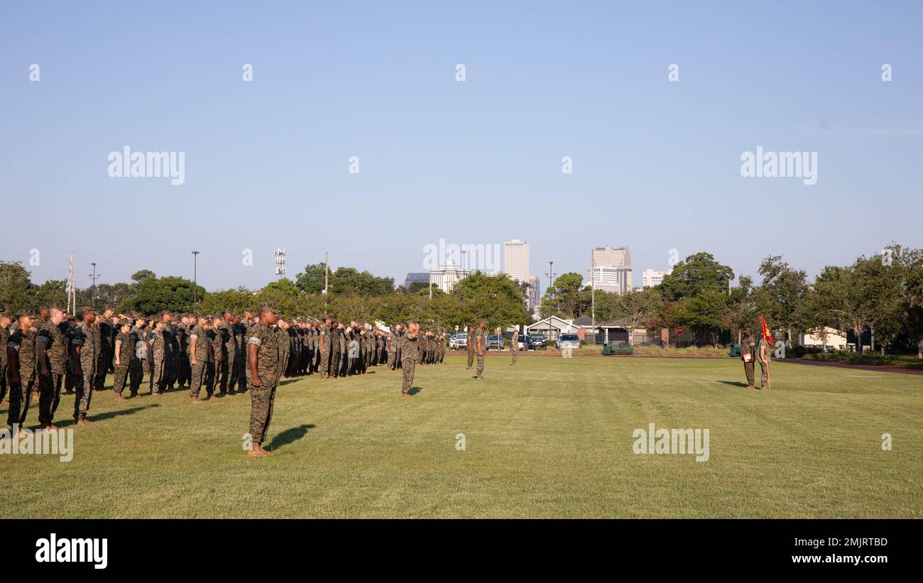 U.S. Marines assigned to Headquarters Battalion, Marine Forces Reserve ...