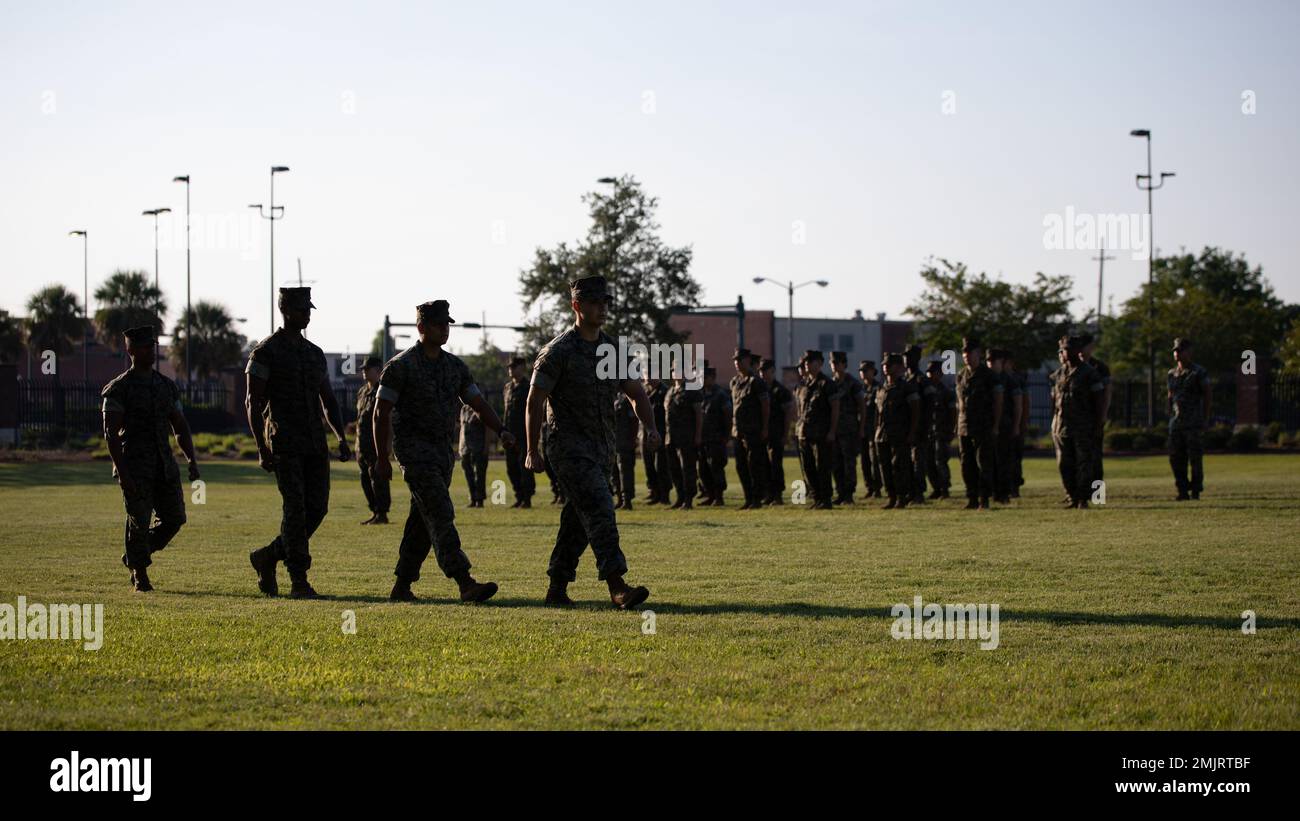 U.S. Marines assigned to Headquarters Battalion, Marine Forces Reserve ...