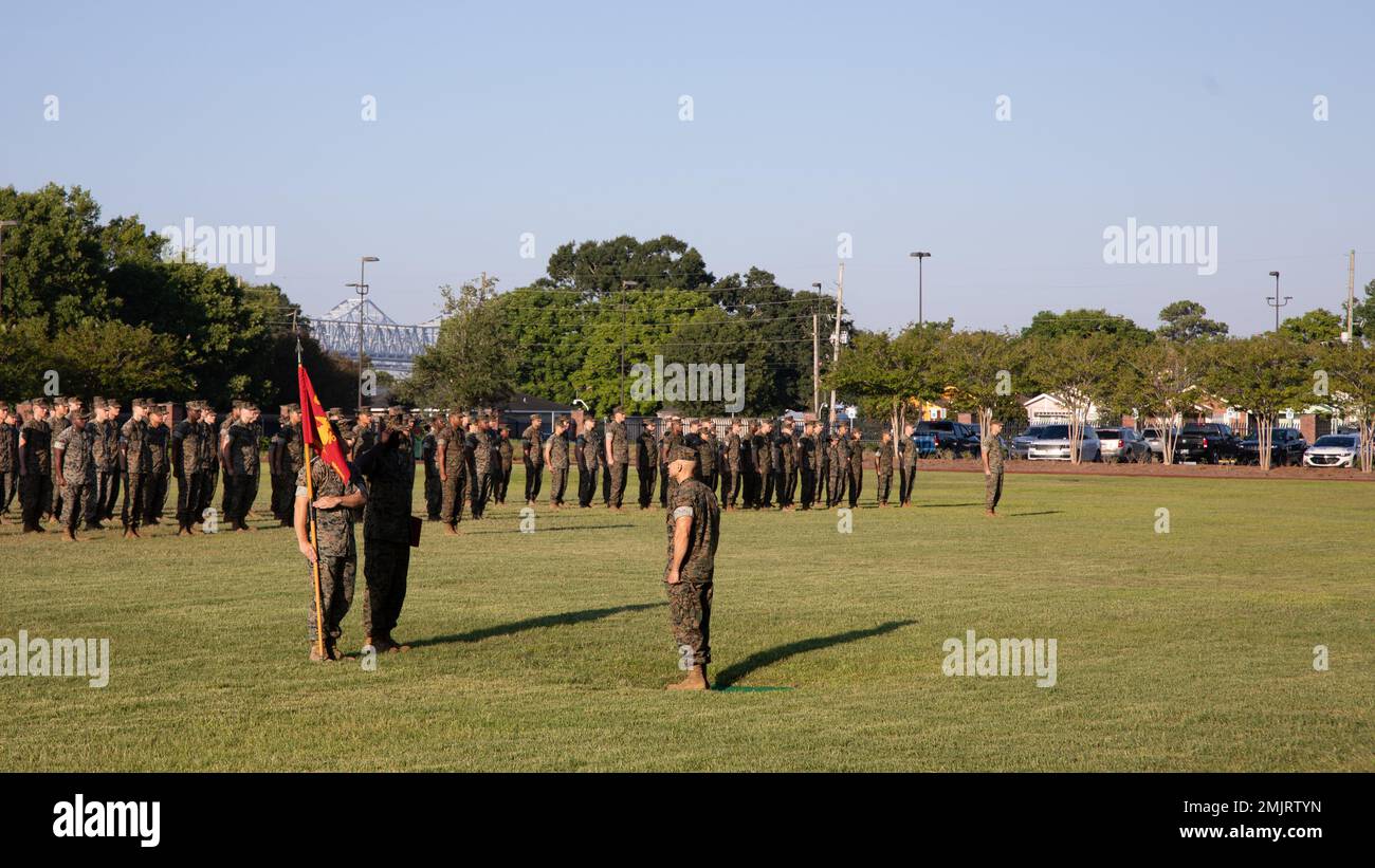 U.S. Marines assigned to Headquarters Battalion, Marine Forces Reserve ...