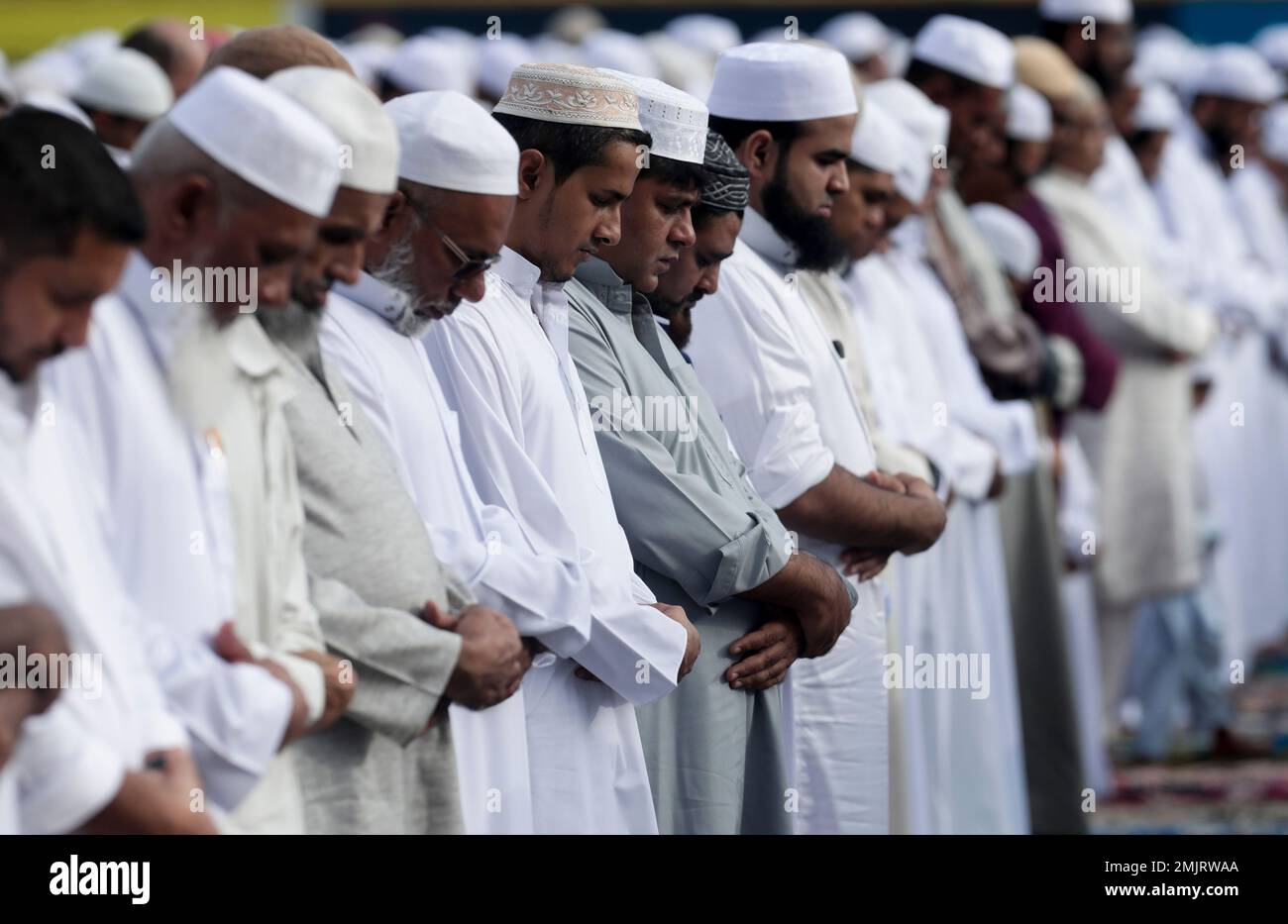 Panama's Muslims pray during Eid al-Fitr prayer, which marks the end of ...