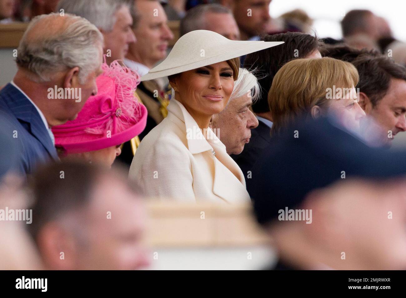 Prince Charles, Queen Elizabeth II, first lady Melania Trump, and ...