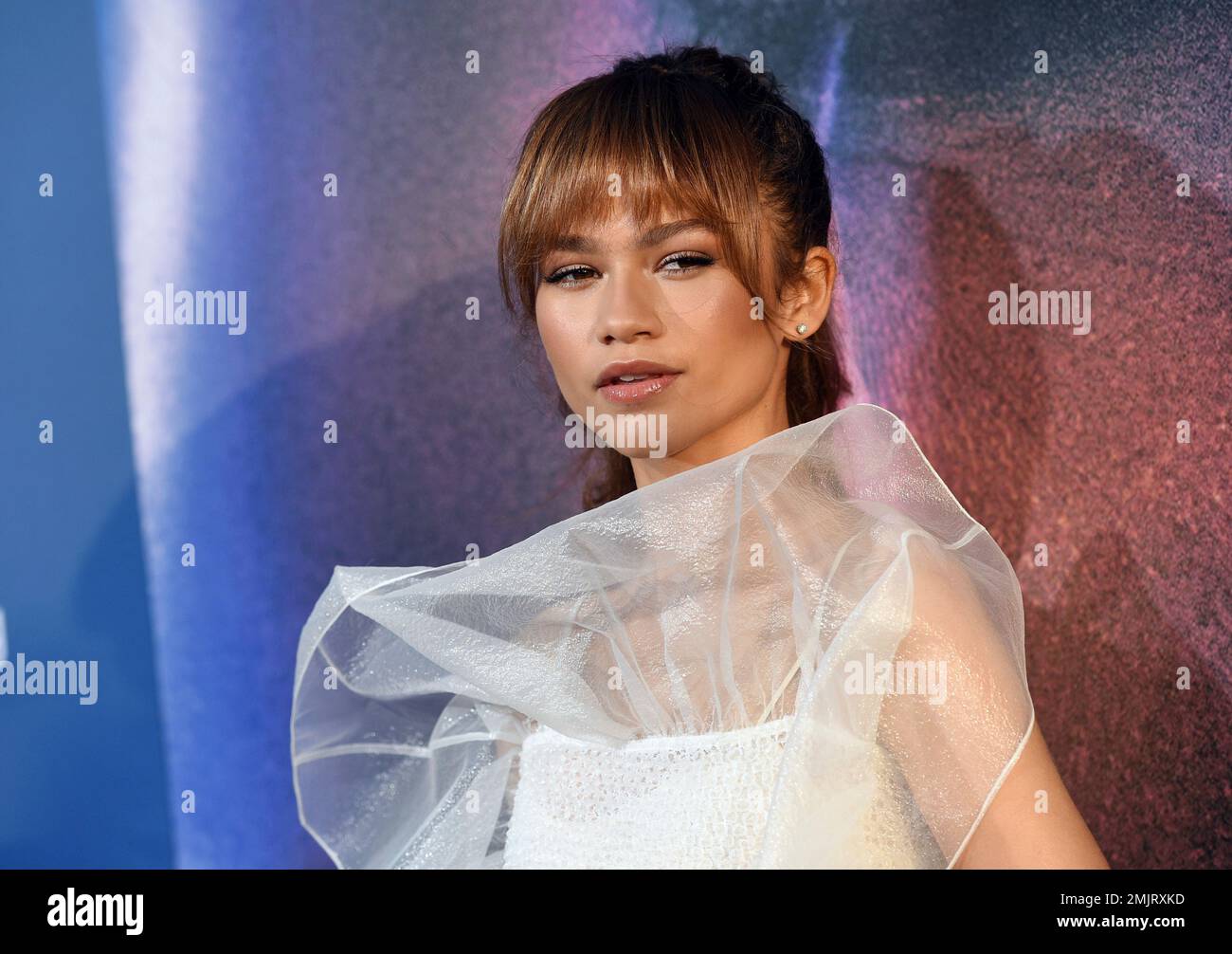 Zendaya, star of the HBO drama series "Euphoria," poses at the premiere ...