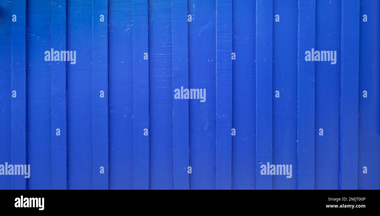 wood texture plank classic blue wall painted wooden background panorama ...