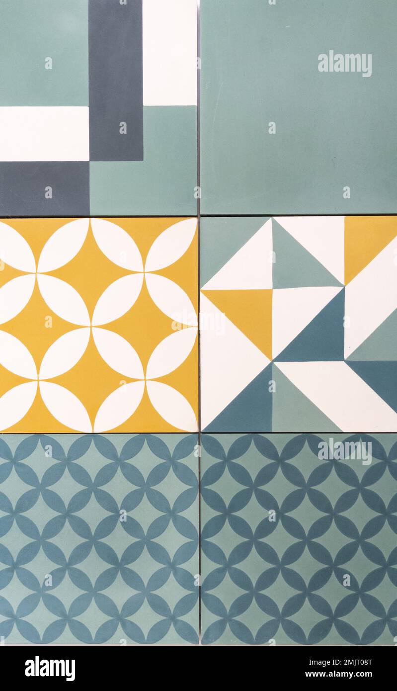 Seamless pattern with style Azulejo patchwork mosaic wallpaper modern ...