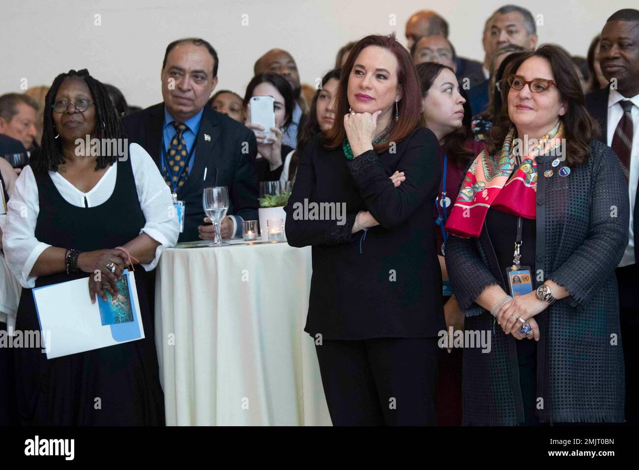 Actress Whoopi Goldberg, left, President of the United Nations General ...