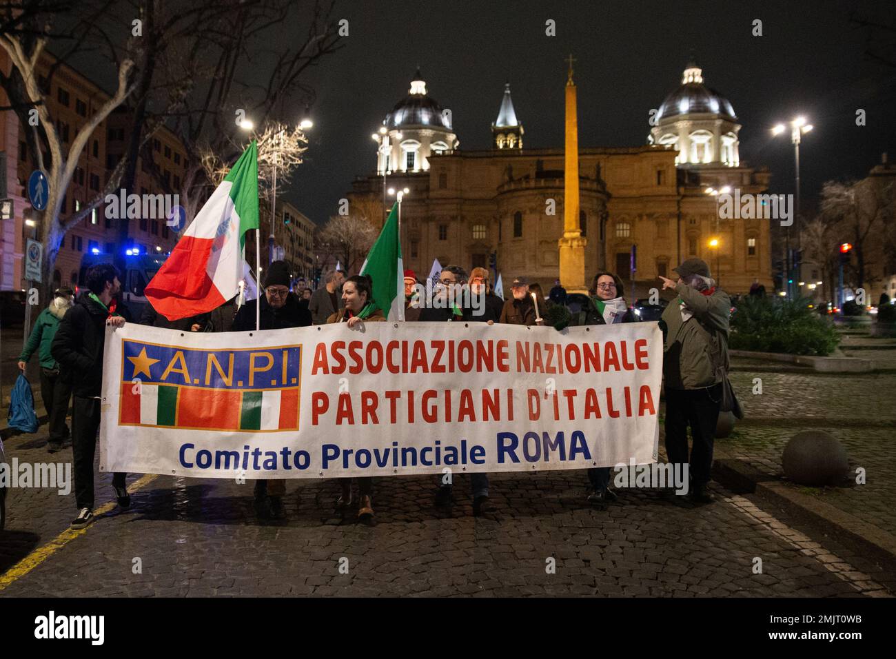 Torchlight procession on the occasion of Holocaust Remembrance Day to ...
