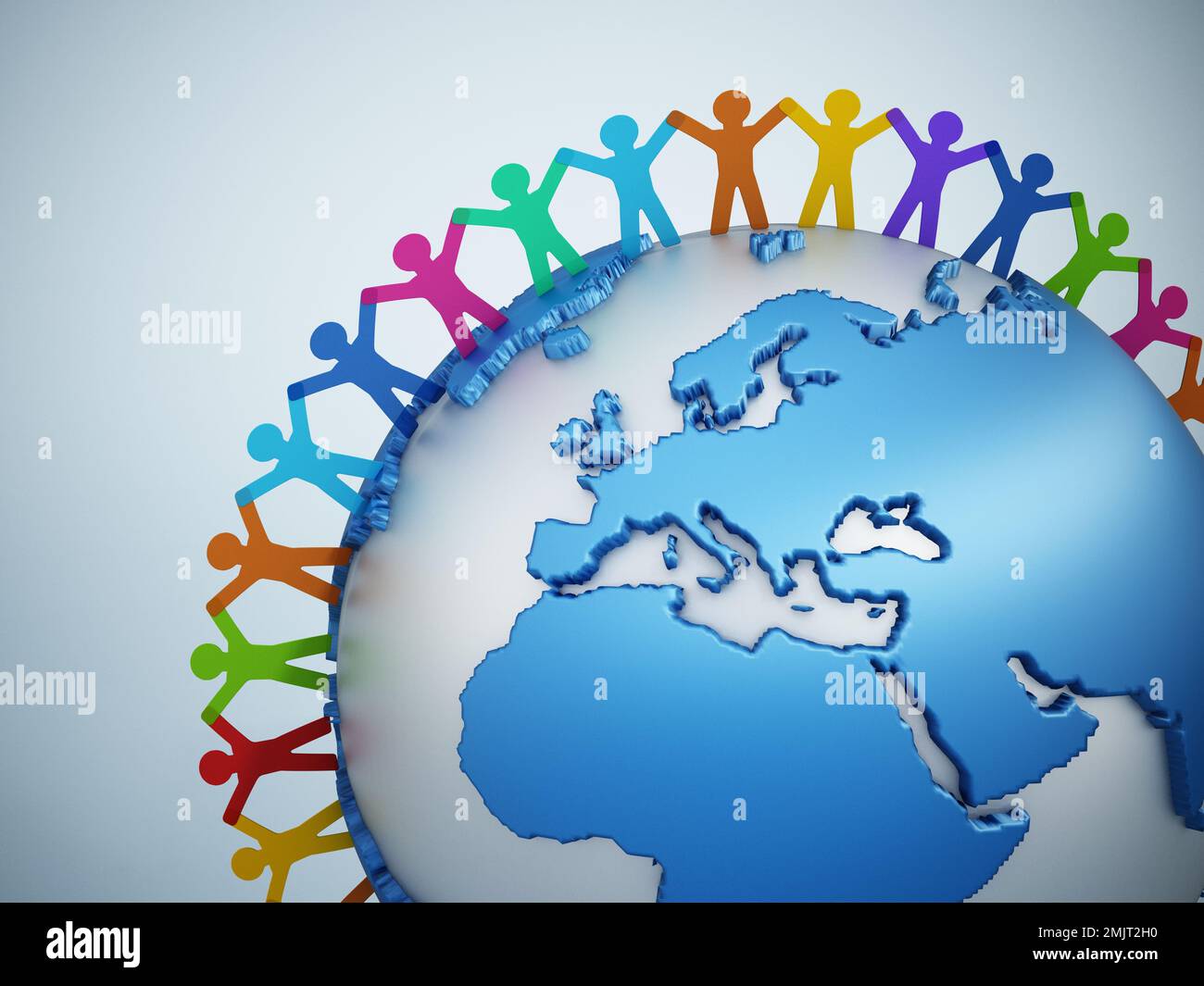 Friends Holding Hands Around The World