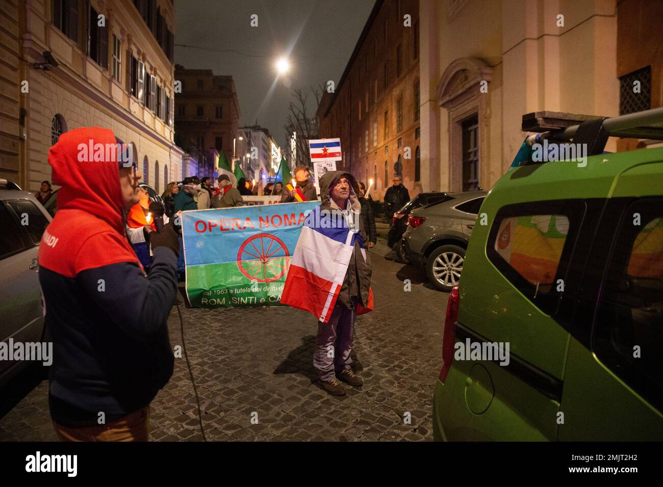 Torchlight procession on the occasion of Holocaust Remembrance Day to ...