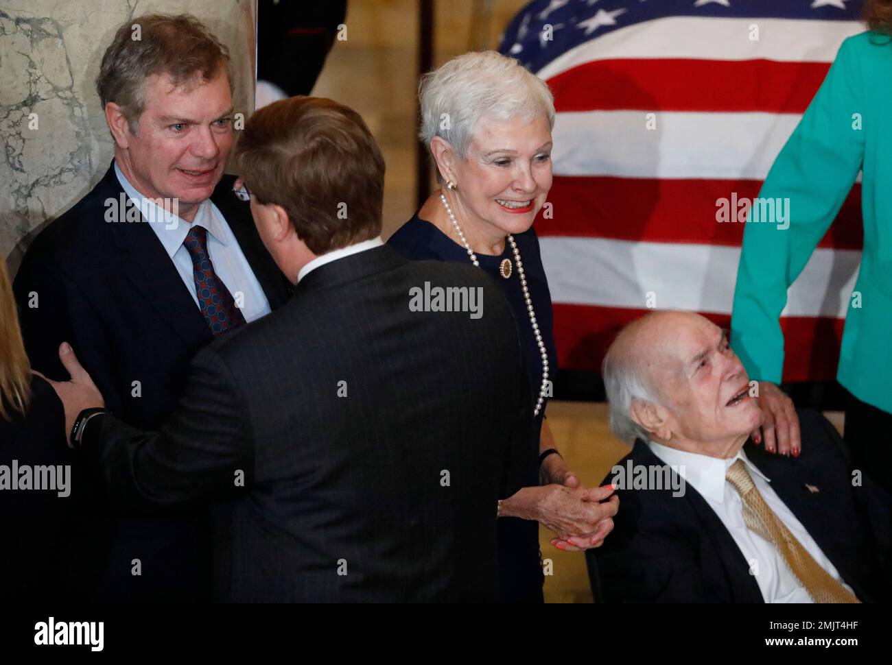 Kay Webber Cochran, center, widow of the late former U.S. Sen. Thad ...