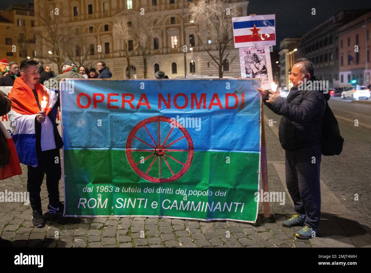 Rome, Italy. 27th Jan, 2023. Torchlight procession on the occasion of ...
