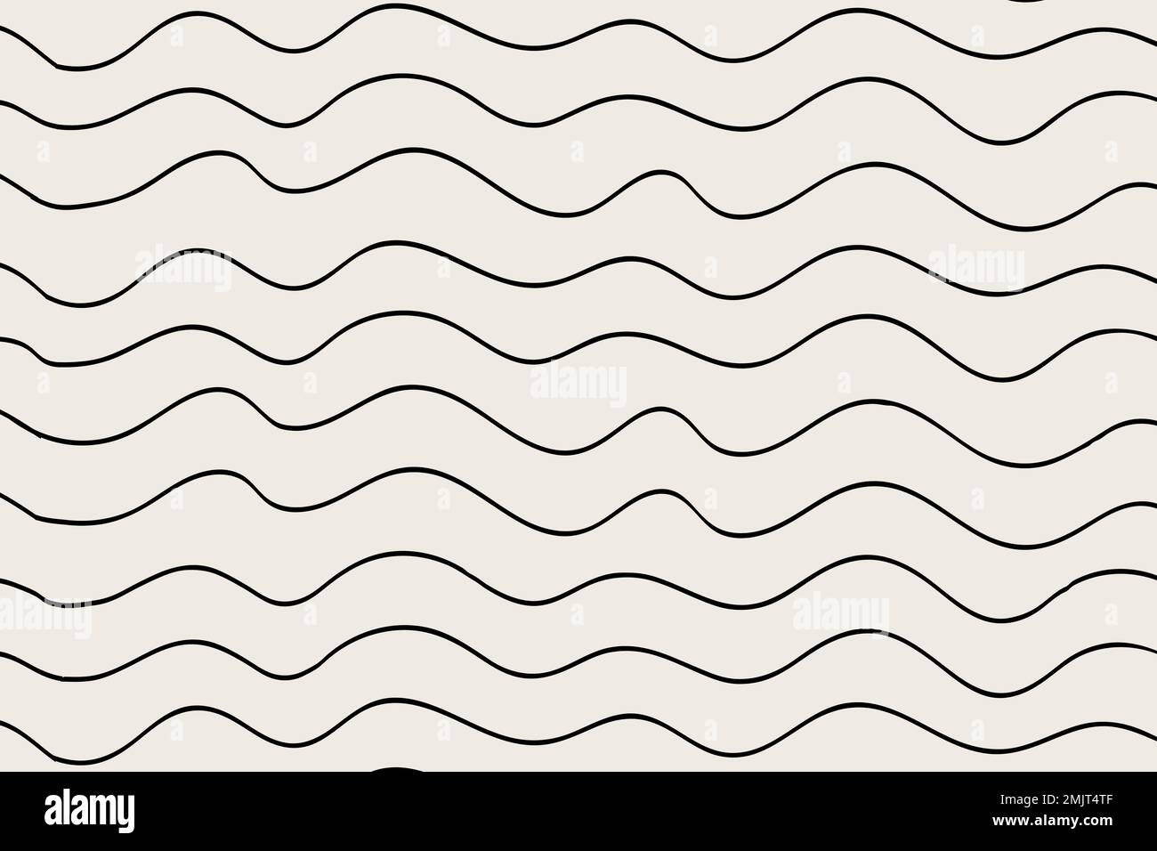 Wavy pattern background black doodle vector, simple design Stock Vector ...