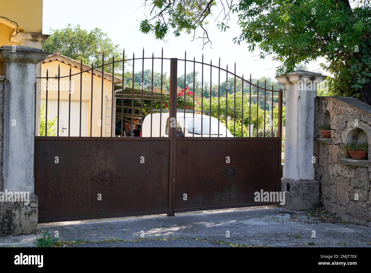 portal rusty classic steel old retro style gate rust classical home ...