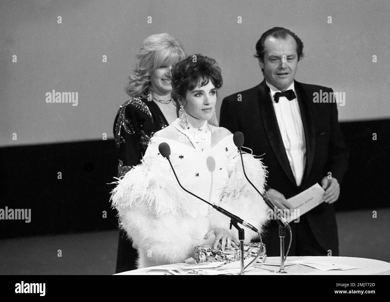 French actress Isabelle Adjani receives the Best Actress award at the ...