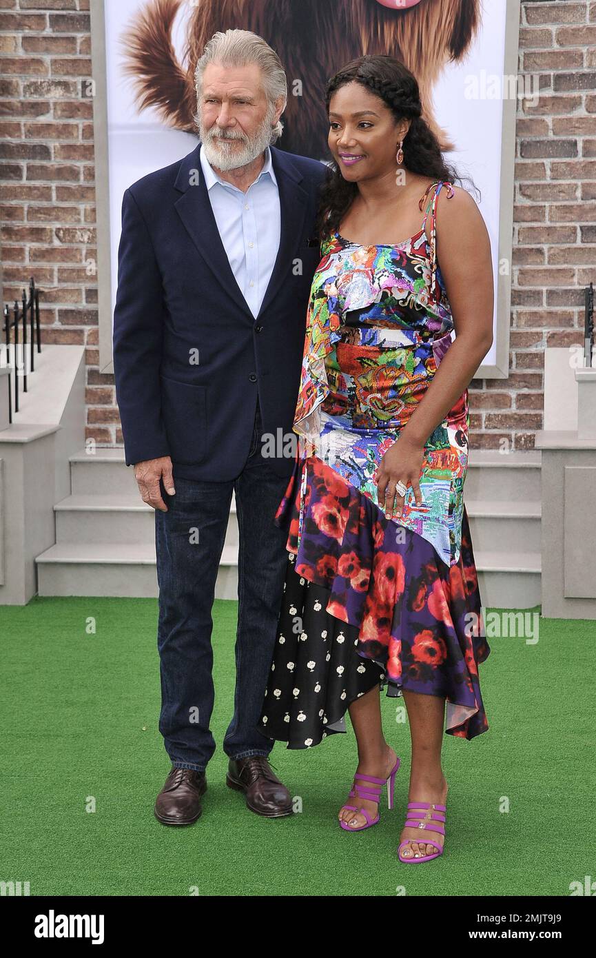 Harrison Ford, left, and Tiffany Haddish attend the LA Premiere of "The ...