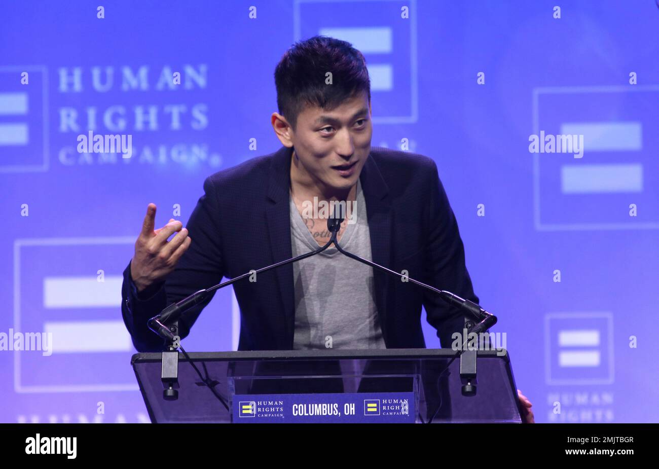 IMAGE DISTRIBUTED FOR HUMAN RIGHTS CAMPAIGN - Actor Jake Choi speaks to ...