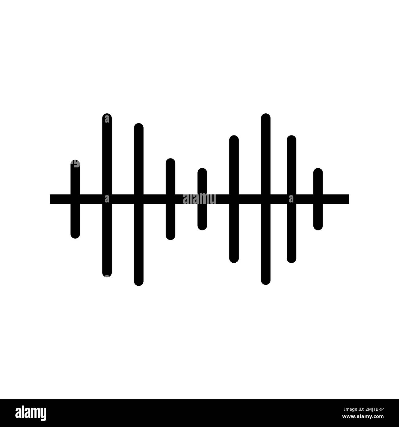 Recording icon line isolated on white background. Black flat thin icon ...