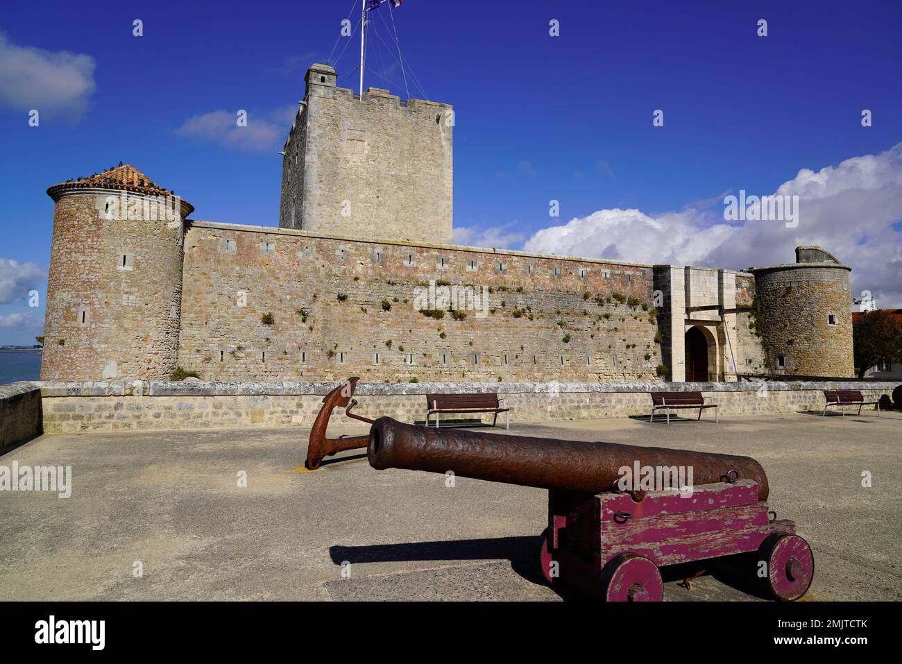 military defense Vauban fort with its cannons of Fouras city France ...
