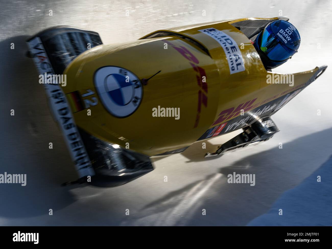 28 January 2023, Switzerland, St. Moritz: Bobsleigh, World Championship ...
