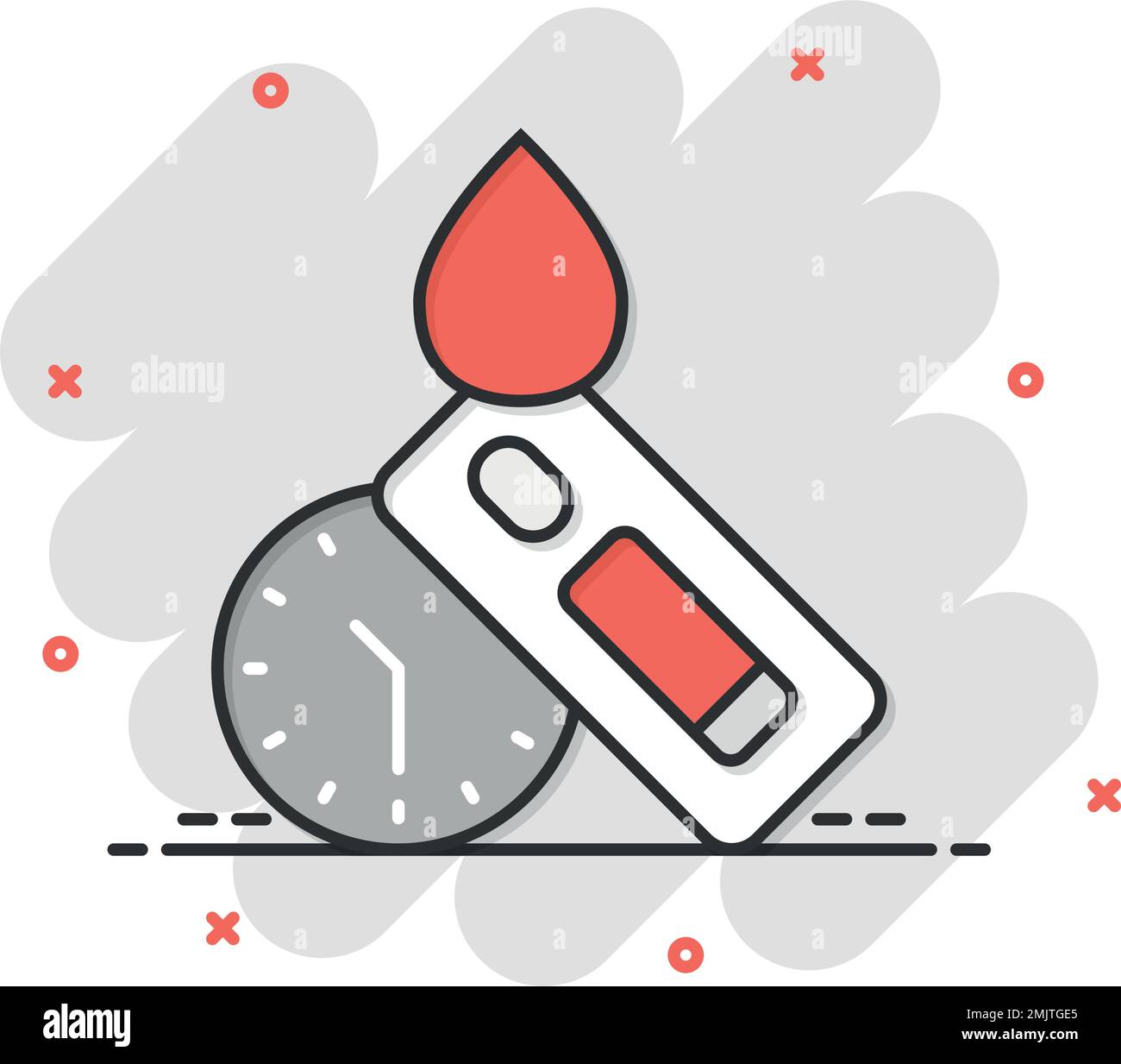 Coronavirus test icon in comic style. covid-19 cartoon vector ...