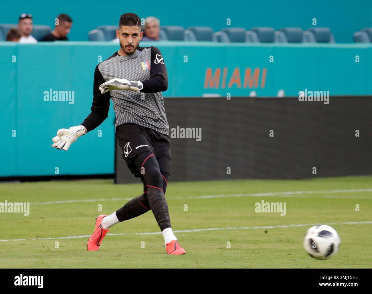 Rafael Romo, goalkeeper for the Venezuelan national soccer team ...