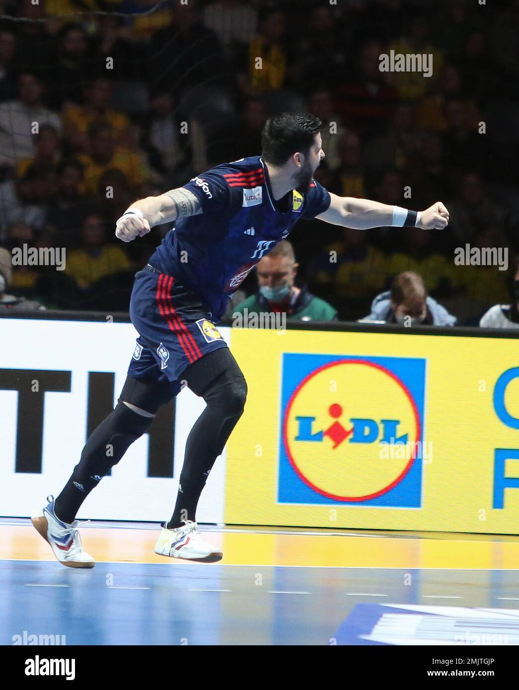 Nicolas Tournat of France during the IHF Men's World Championship 2023, Semi-Finals Handball ...