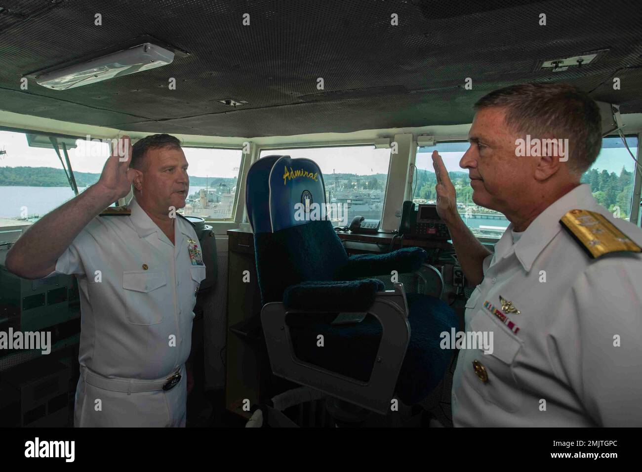 220901-N-EB640-1002 BREMERTON, WA Rear Admiral (Upper Half) Christopher ...