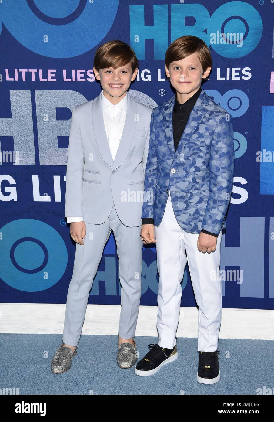 Twin brothers Nicholas Crovetti, left, and Cameron Crovetti attend the ...